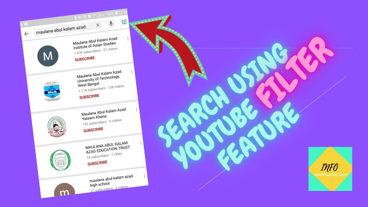 HOW TO SEARCH YOUTUBE CHANNEL USING FILTER || YOUTUBE FILTER ...