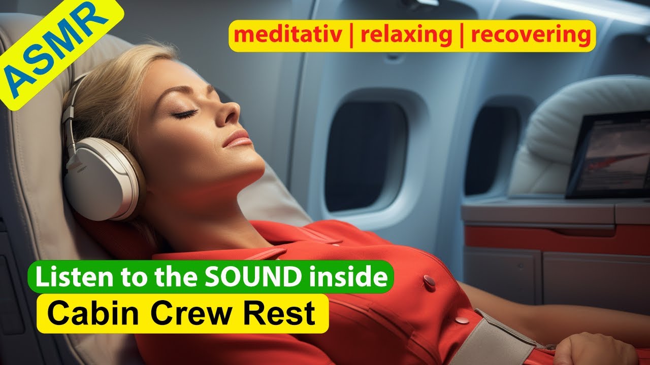 Sleep in Airplane Cabin Crew Rest Sounds | White Noise | Great for ...