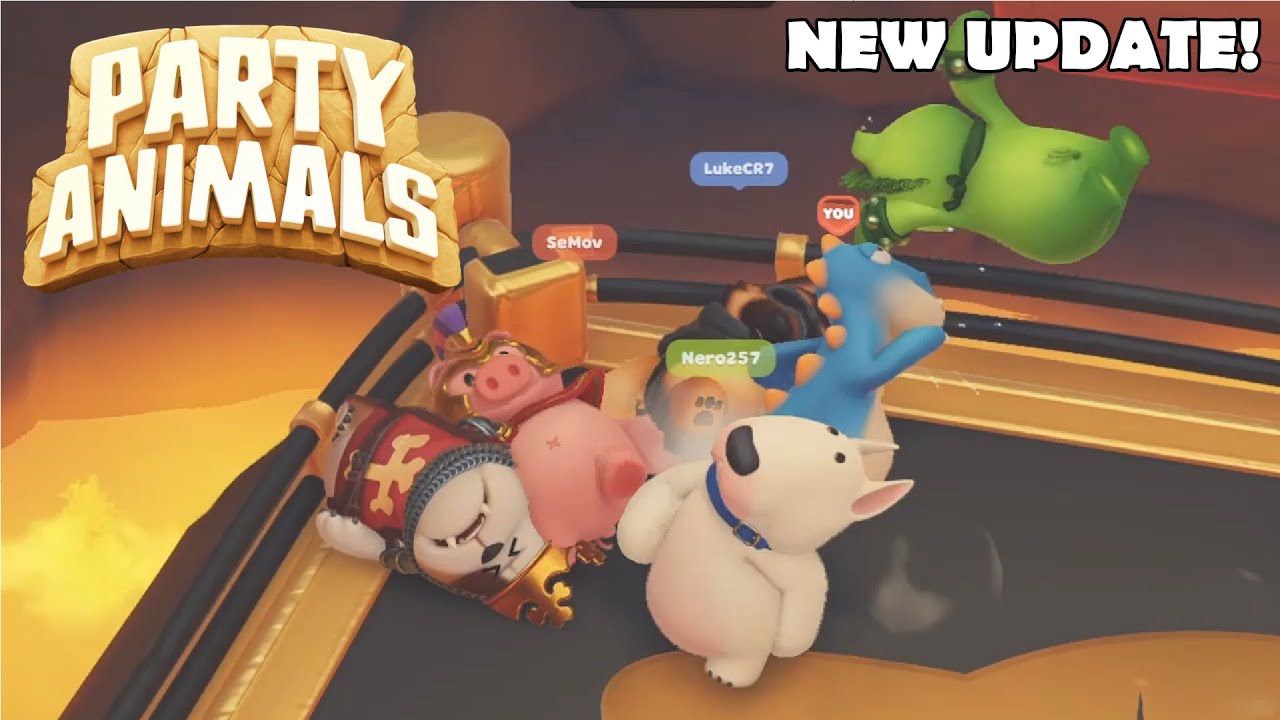 Cats VS Dogs Update in Party Animals! - Ring Of Garfat NEW MAP!! - YouTube