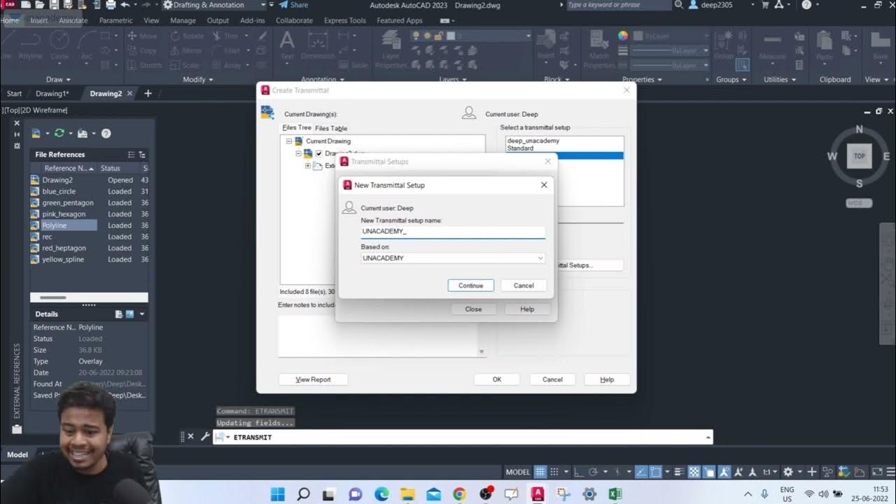 How to use ETransmit Command in AutoCAD for Beginners | ETransmit Command | - YouTube