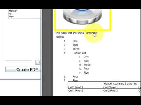 C# Tutorial 45 iTextSharp Add table into existing PDF using iTextSharp - YouTube
