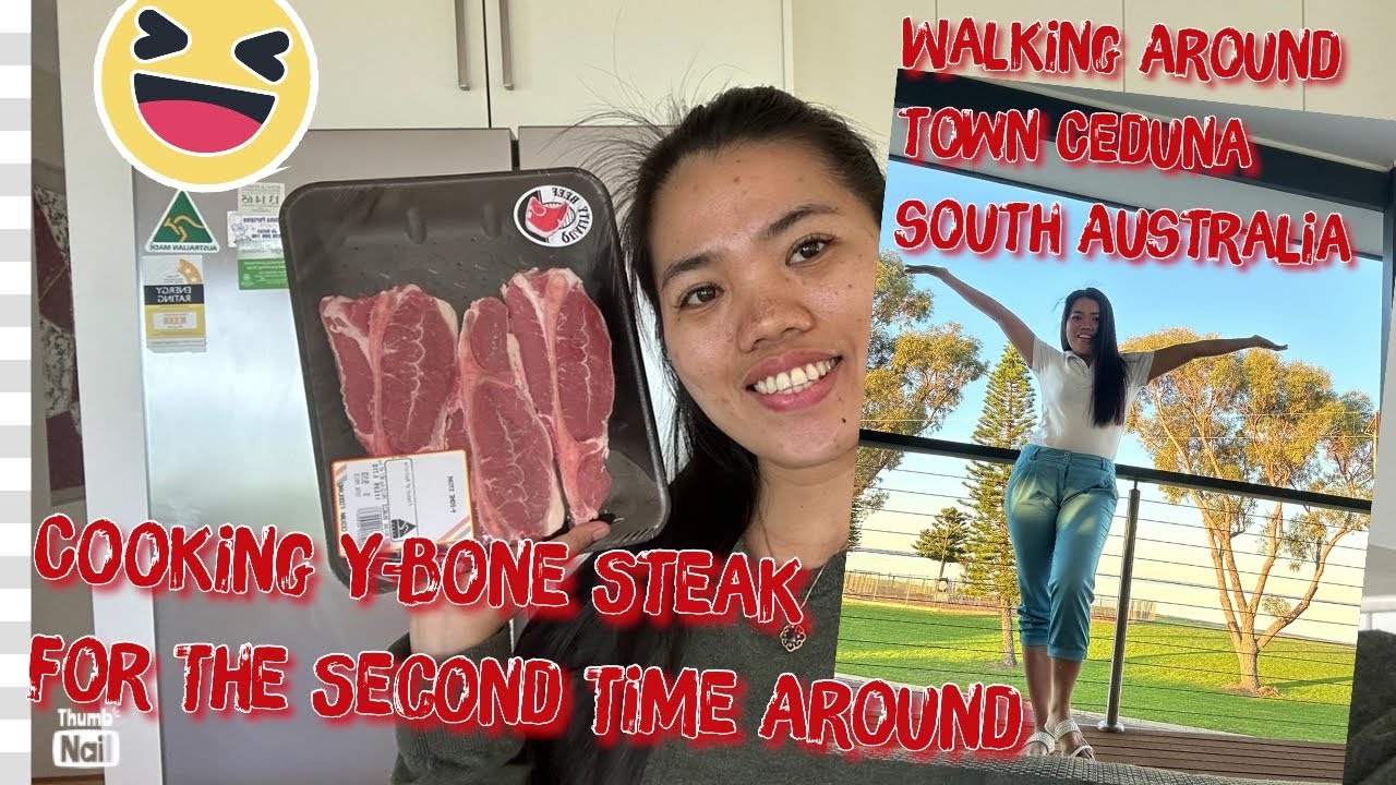Cooking Y-Bone steak for the Second time around and walking around ...