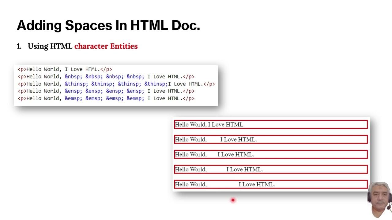 Adding Spaces to HTML Document - YouTube