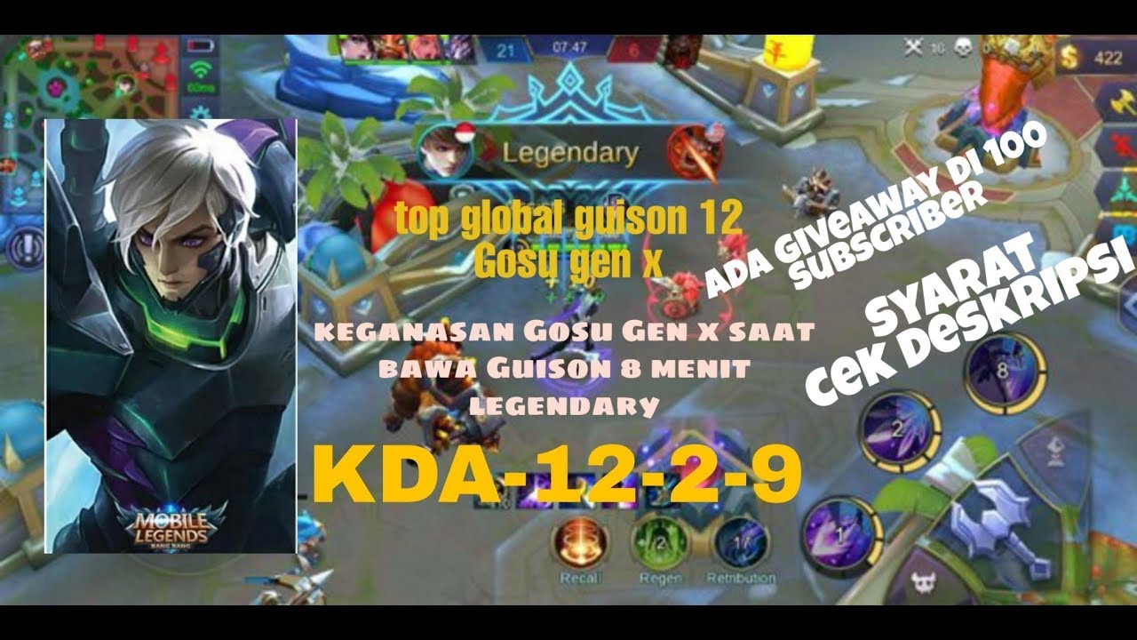 Kecepatan combo skil tangan dewa Gosu Gen X saat bawa Guison, auto MVP ...