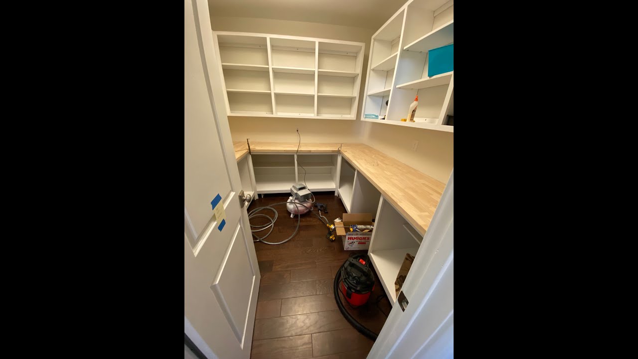 How to Build Pantry Cabinets Before and After - YouTube