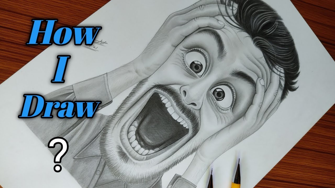 Drawing weird face 🤪 😜 - YouTube
