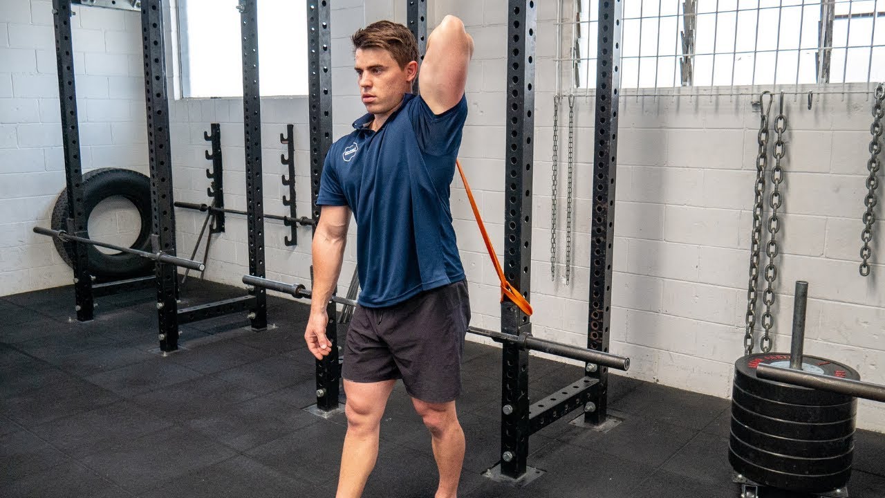 Banded Lat Stretch - YouTube