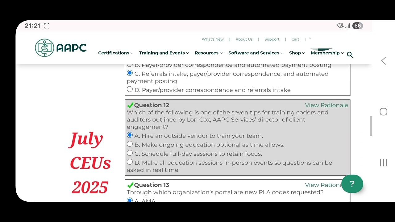 July Ceus 2025 | AAPC July Ceus 2025 | july CPC Ceus 2025 # - YouTube