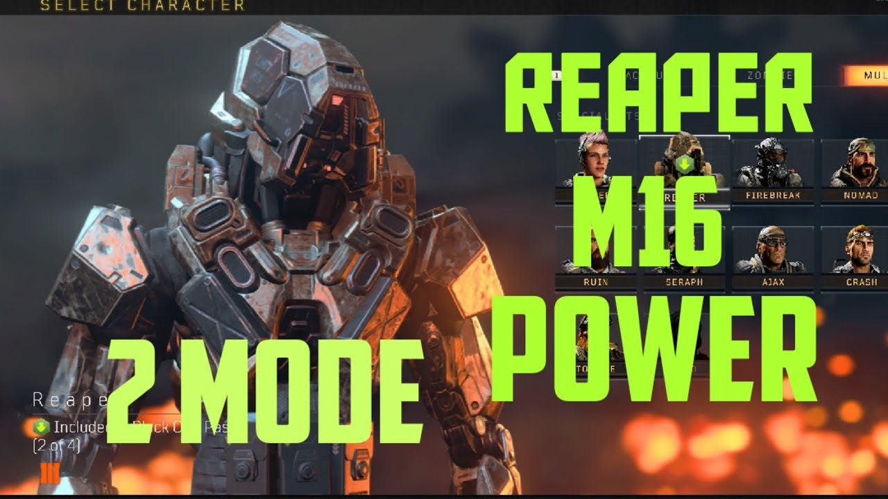 Call Of Duty New Character Reaper 2 Mode With M16 Power In Ranked FHD ...