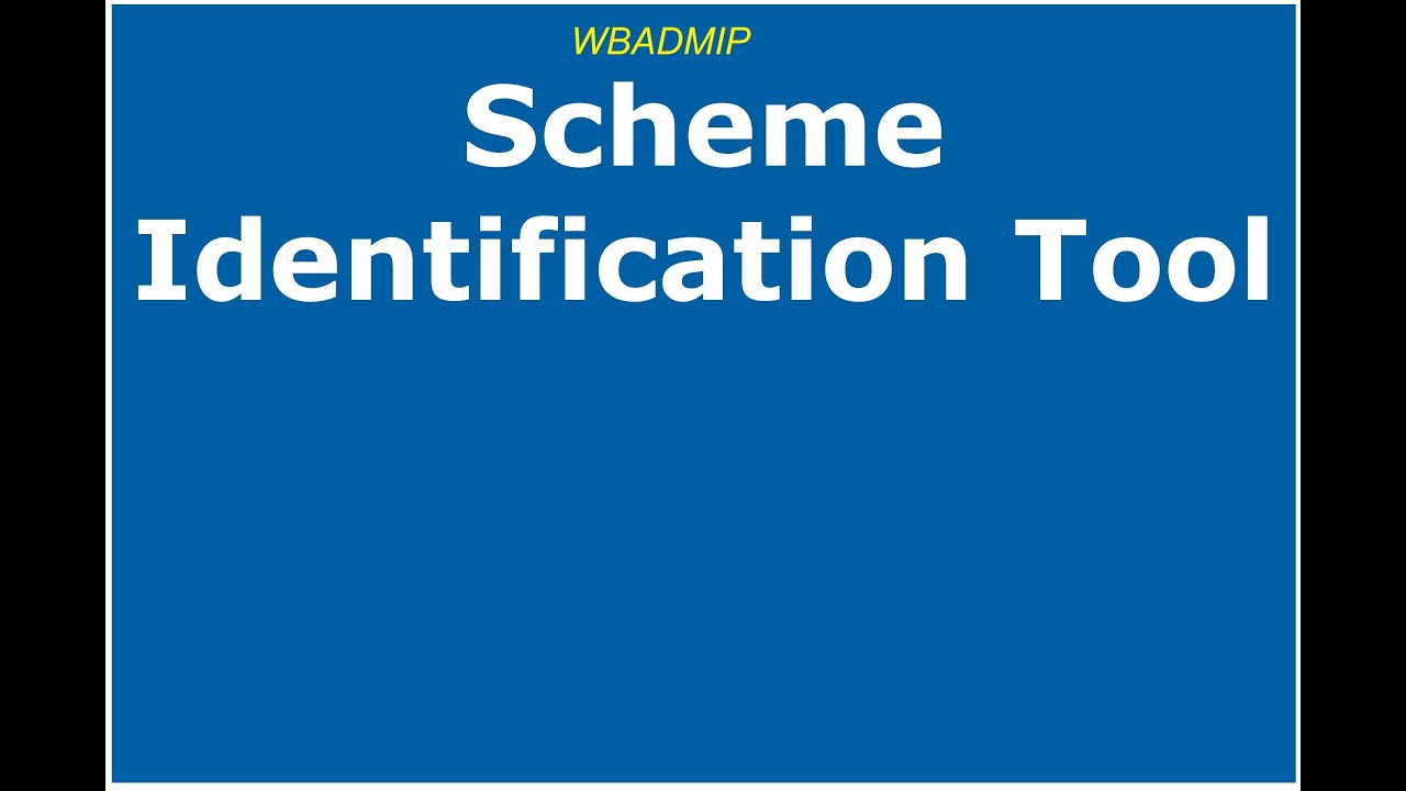Scheme Identification Tool - YouTube