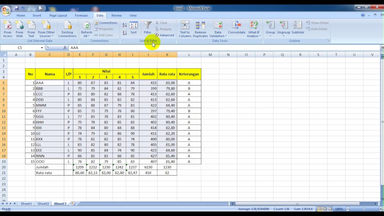 muchamadekisa - Video Tutorial - Excel - Filter - Sort - YouTube