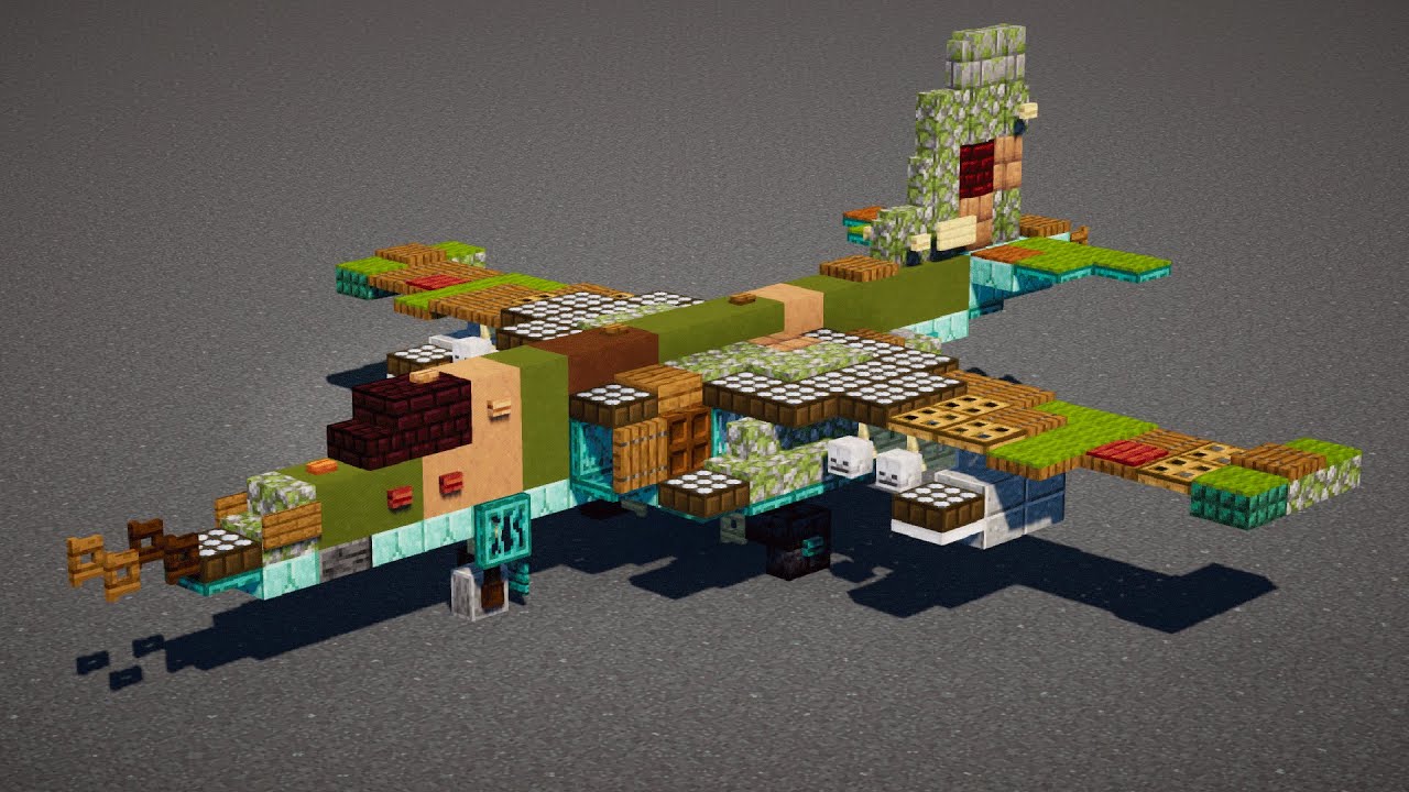 Minecraft Sukhoi Su-25 Frogfoot Plane Tutorial - YouTube