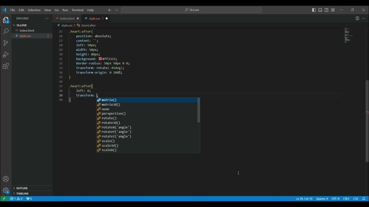Heart Animation Using Html And Css 💻📝 Youtube