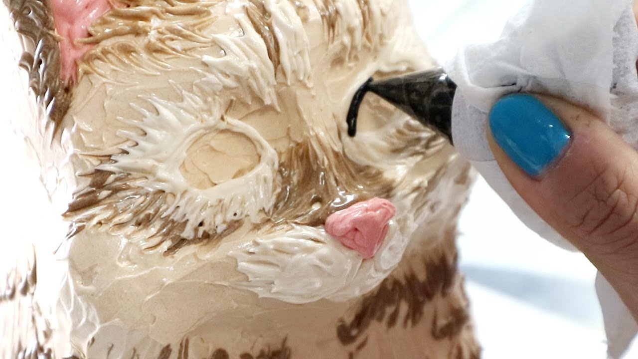 용맹한 고양이 케이크 만들기, How to make a brave cat 3D cake - YouTube