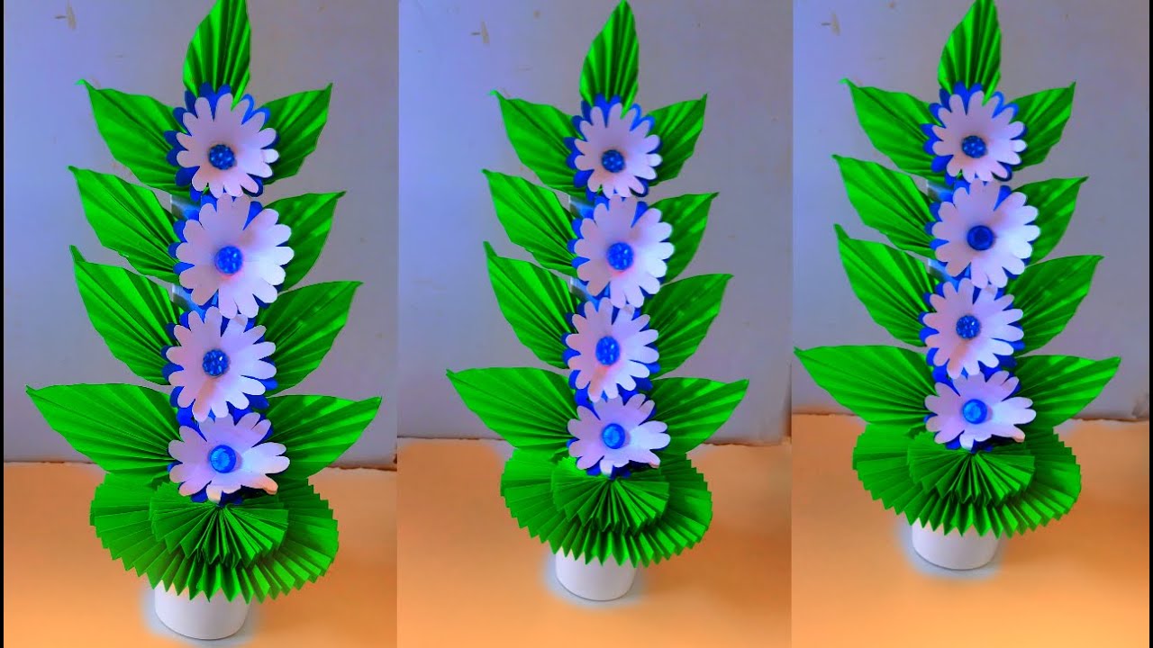 how to make a beautiful flower for home decoration / how to make flower ...