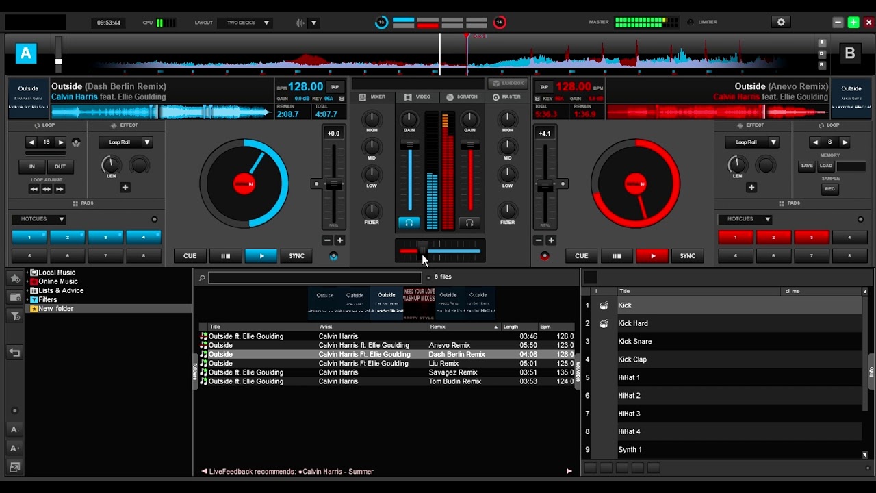 Calvin Harris - Outside remix | Virtual DJ 8 - YouTube Music