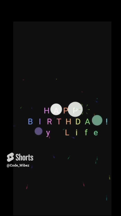 Happy Birthday In Vs Code Shorts Happybirthday Vscode Viral Edit Coding Programming Html