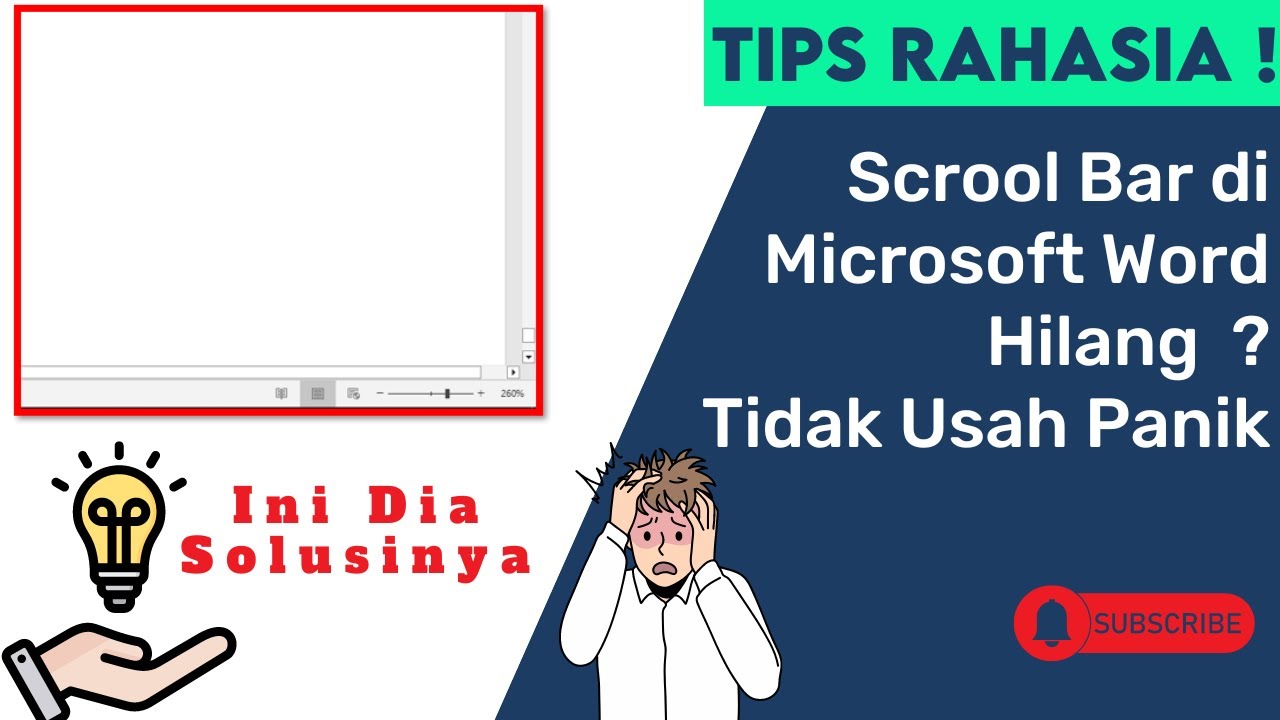 Cara Memunculkan Scrool Bar yang Hilang di Microsoft Word - YouTube