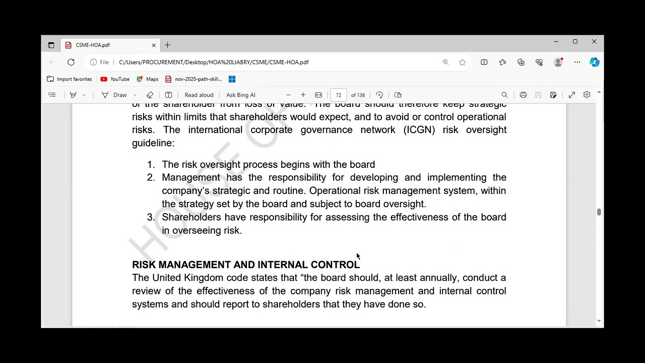CSME - RISK MANAGEMENT - YouTube