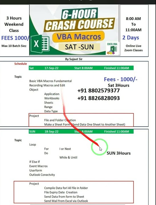 Excel VBA Macros Coding Classes Just in 6 Hours Live with Sujeet Sir - YouTube