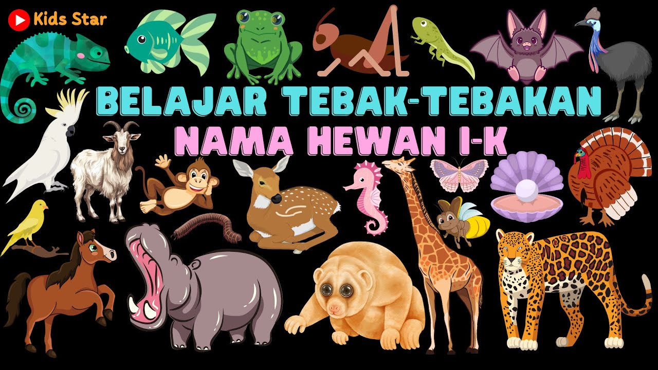 BELAJAR TEBAK-TEBAKAN NAMA BINATANG HEWAN I-K DALAM BAHASA INDONESIA ...