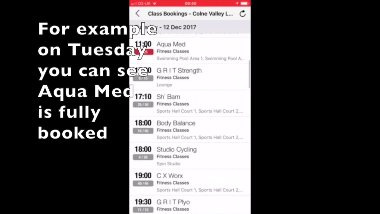 Book your class via our app - YouTube