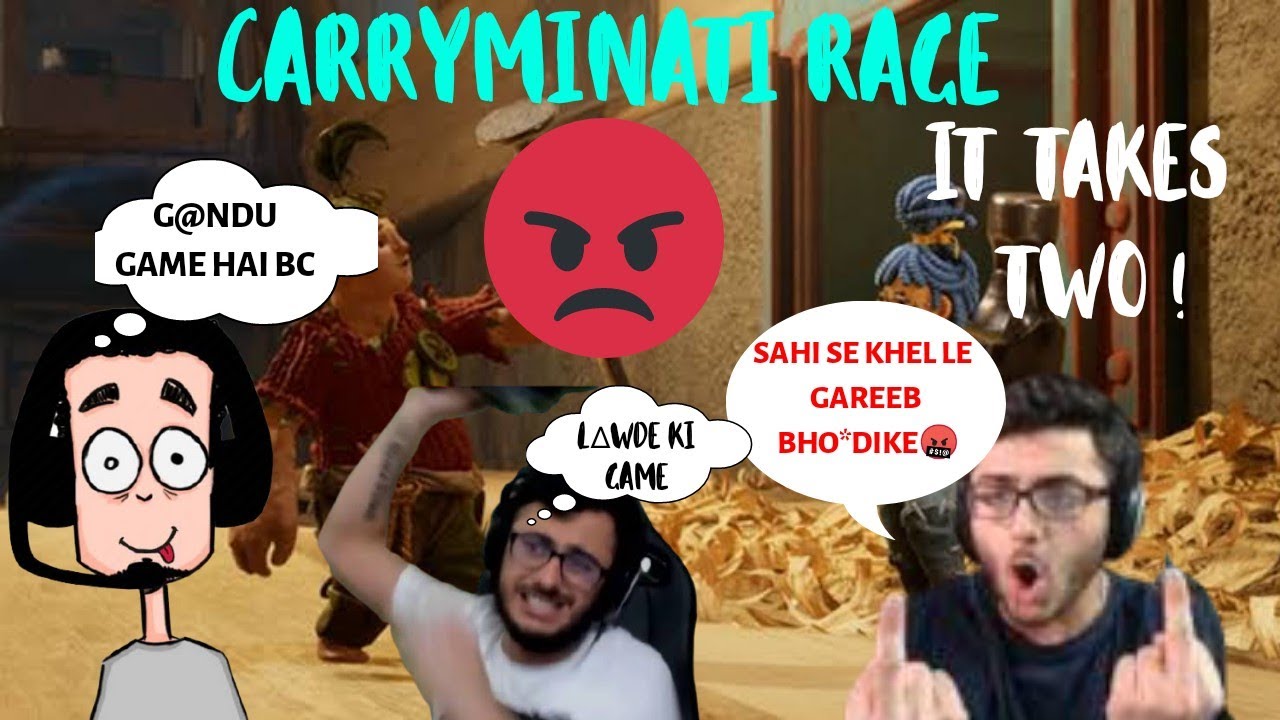 🤬Carryminati rage on gareeb while playing IT TAKES TWO😡 | - YouTube