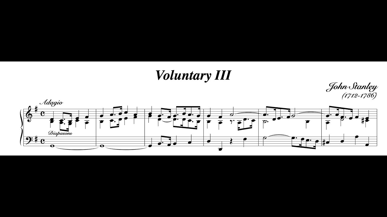Easy Organ Postludes No. 2 || Voluntary No. 3 (op. 5) by John Stanley ...