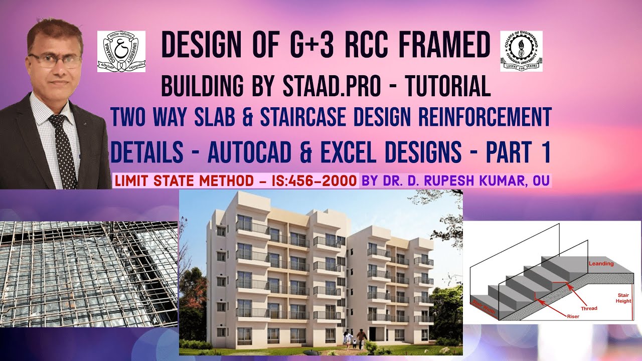 STD6|Design of G+3 RCCFramedBuilding bySTAADPro|TwoWaySlab ...