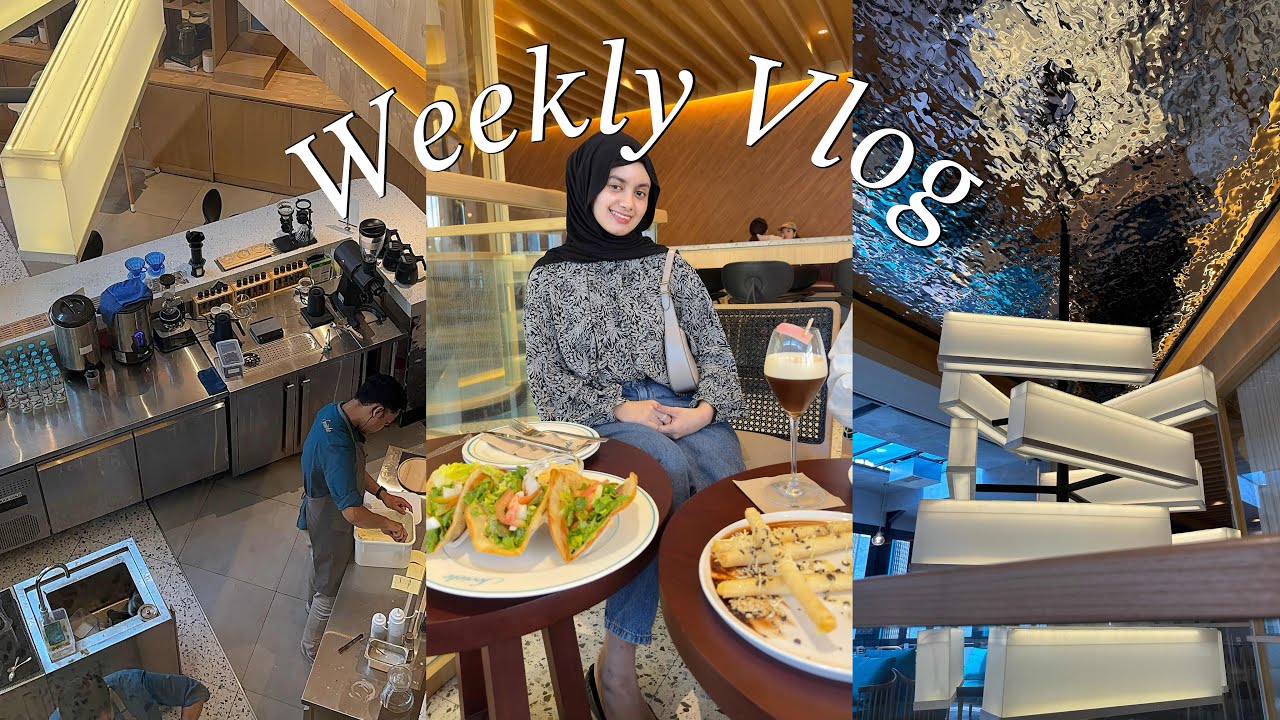 weekly vlog : cafe hopping, simple tutorial hijab, shopping vlog, etc ...