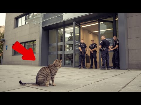 Smart Cat Scratch & Meow At Police Station Door All Day, When Officers ...