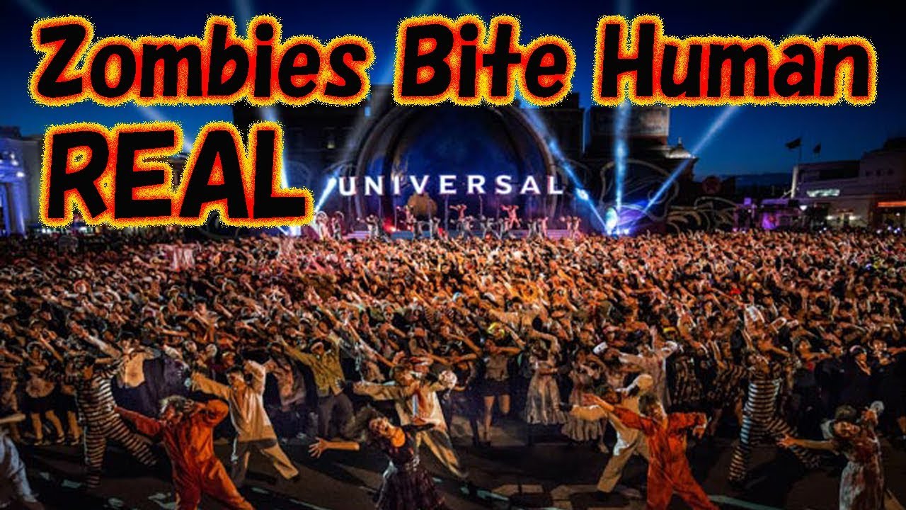 Zombies Bite Human 僵尸吃人 ゾンビが人を食う - Universal Studios Japan - YouTube