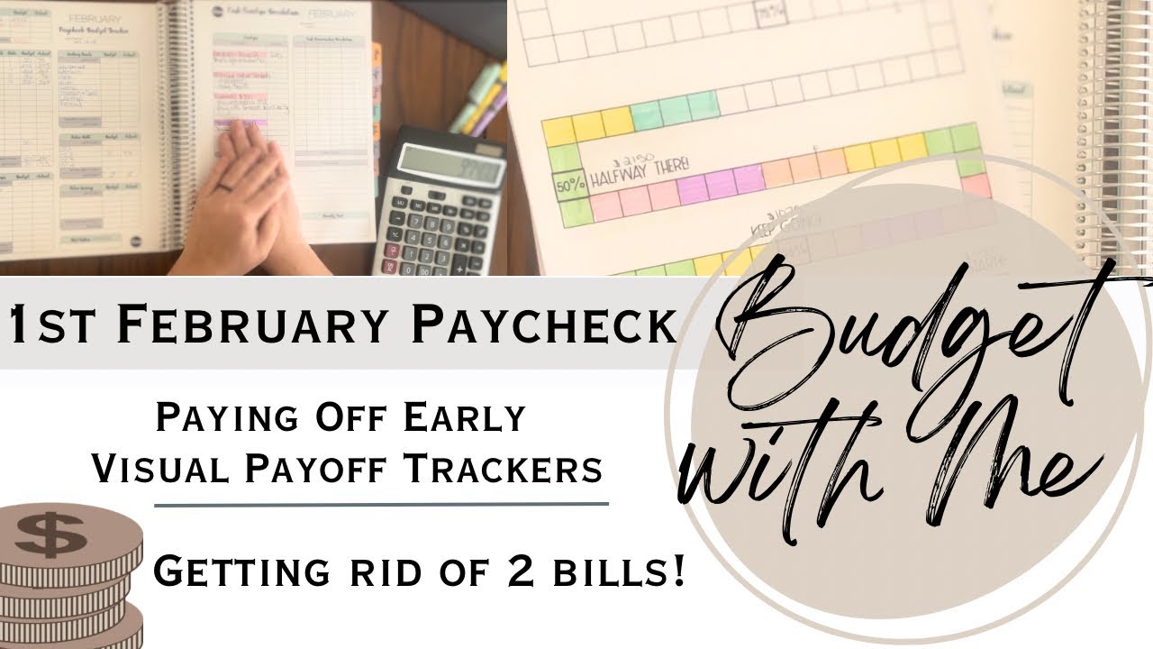 Budget with Me $3,050 | February Bi-Weekly Paycheck | Payoff Trackers ...