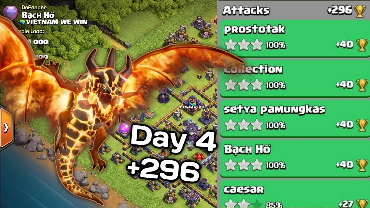 legend league Attacks | Super dragons Attacks December Season Day 4 | clash of clans - YouTube