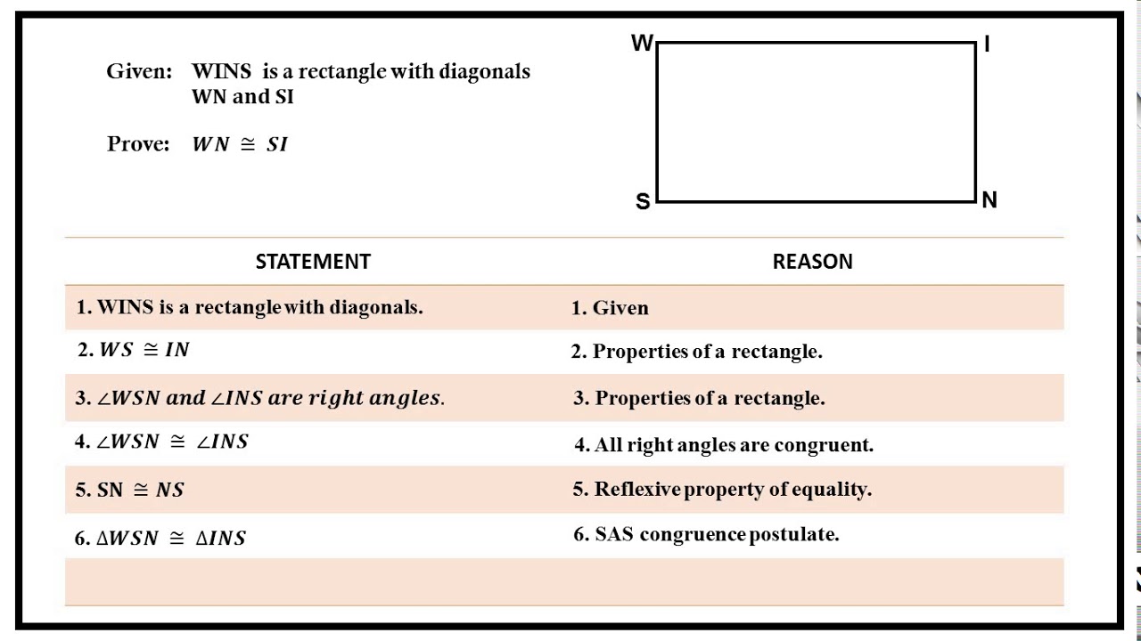 Proving Theorems on the Different Kinds of Parallelograms1 - YouTube