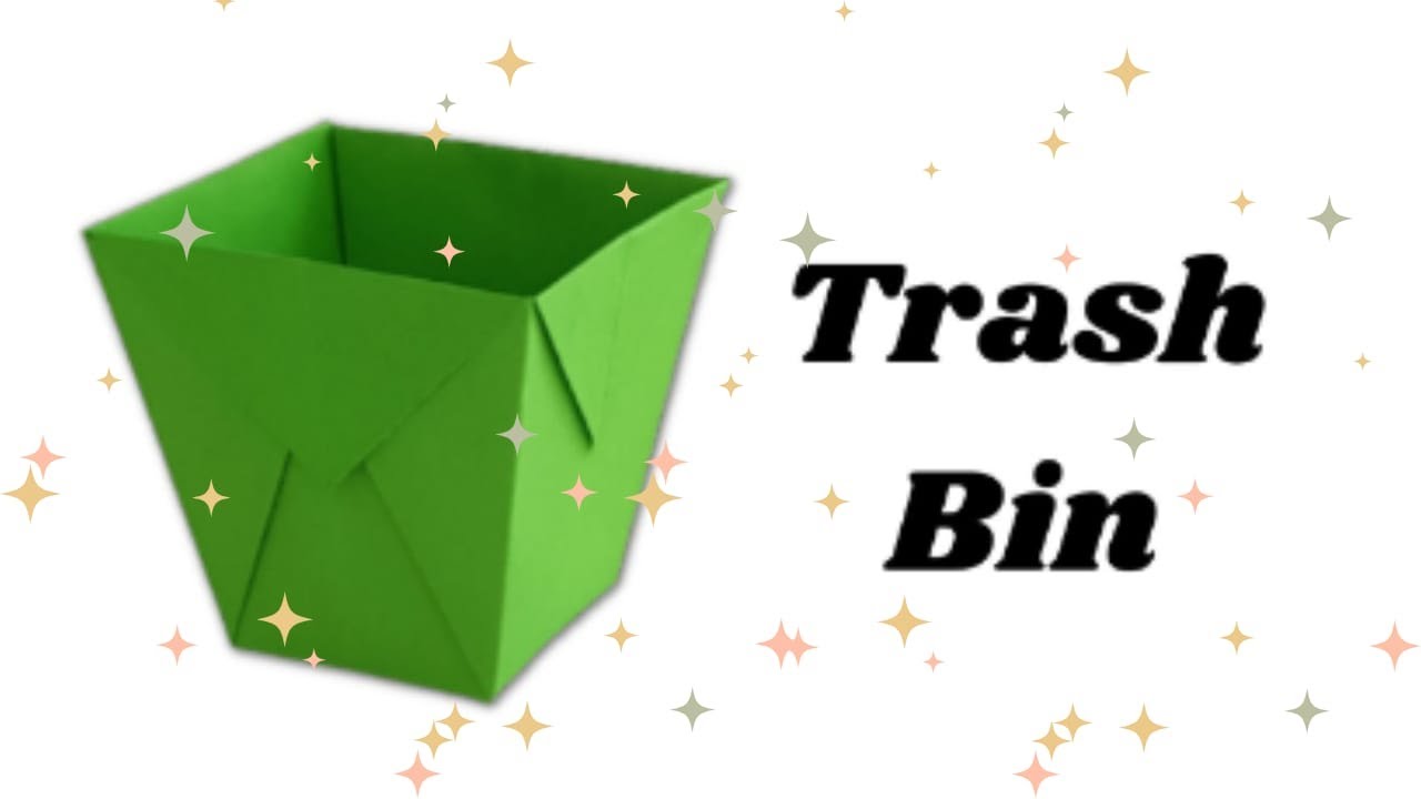 Origami dustbin step by step tutorial | Easy Paper Craft - YouTube