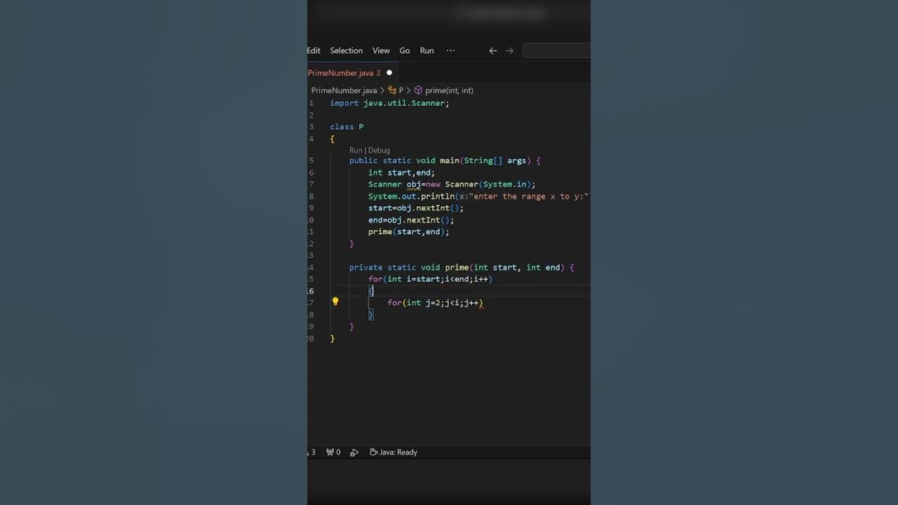 Wap In Java To Print Prime Numbers Between X To Y Automationtesting Javaprogramming Youtube