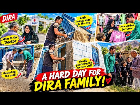 A Hard Day for DIRA Family! Doctor Visit, New Clothes & Amin Finally Finishes the House Wall!