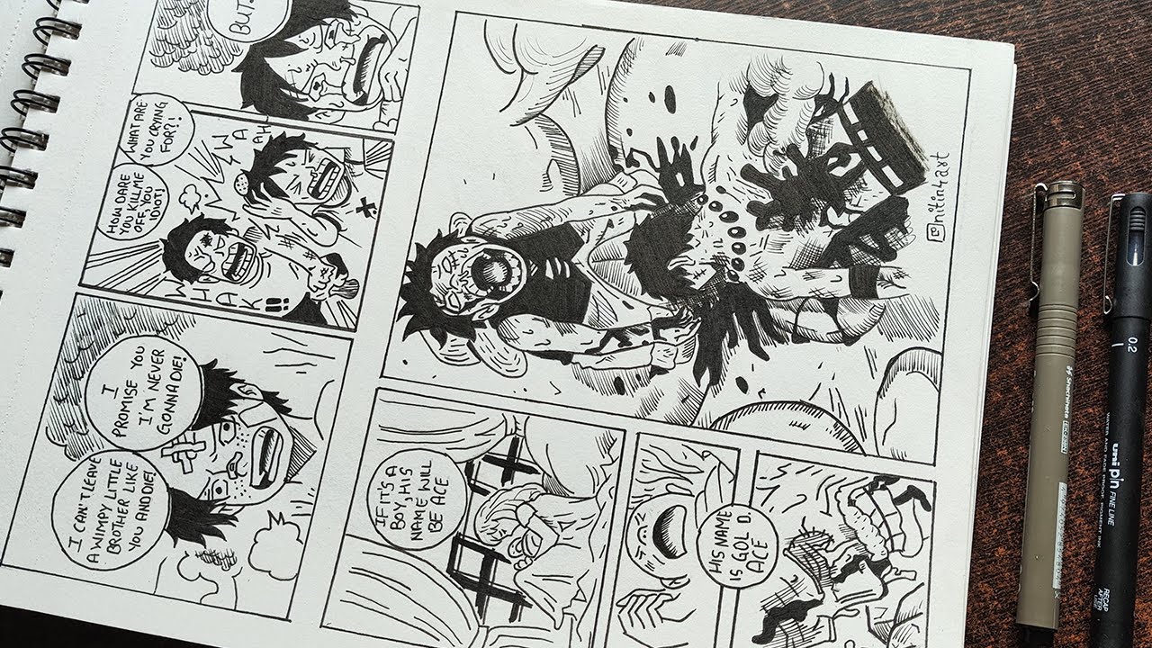 Drawing ASCE DEATH Manga Pannel | One Piece - YouTube