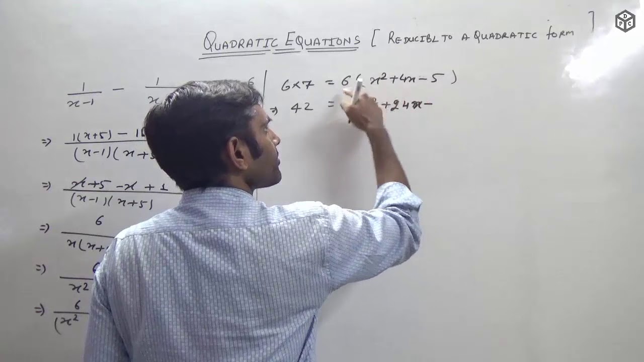 Find Roots of Quadratic Equation (Reducible to Quadratic Form) in Hindi ...