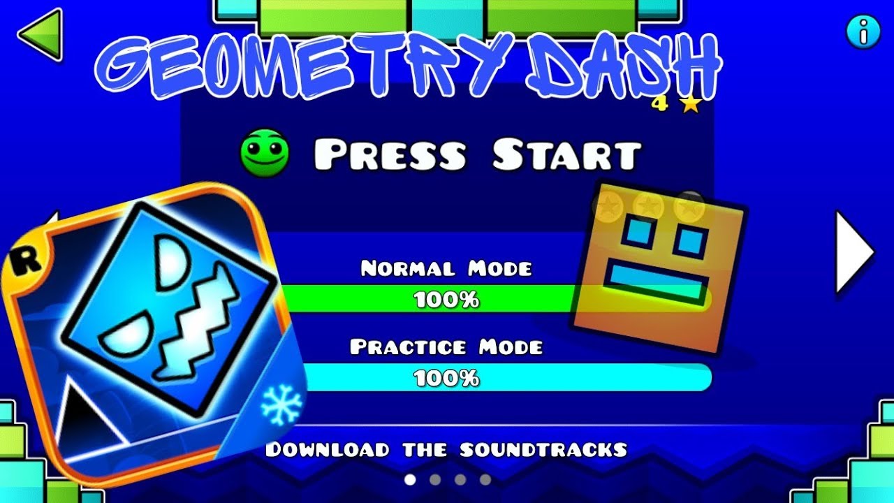 Geometry Dash|GD| complete “Press start” - YouTube
