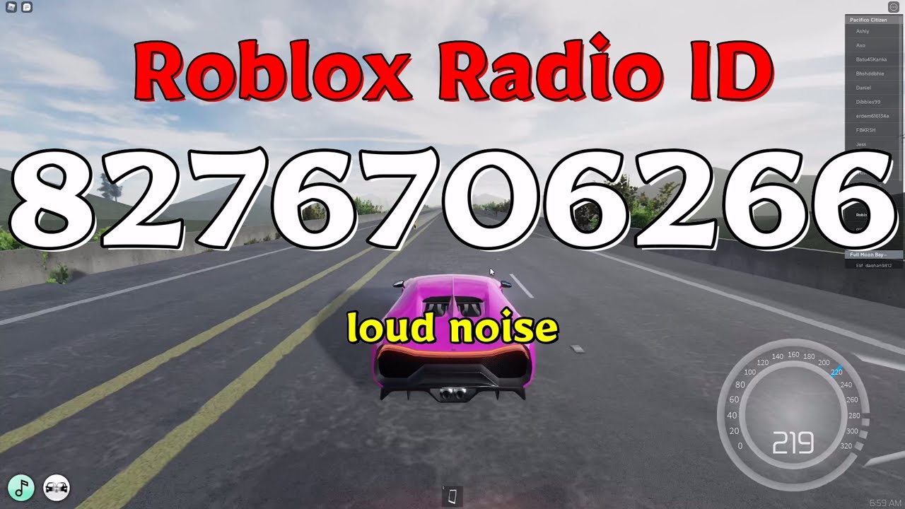 Loud Noise Roblox Code - YouTube
