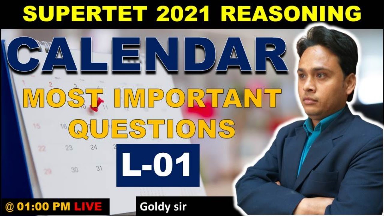 CALENDAR Reasoning || कैलेण्डर |SUPER TET 2021 Reasoning Class|NITYA CLASSES - YouTube