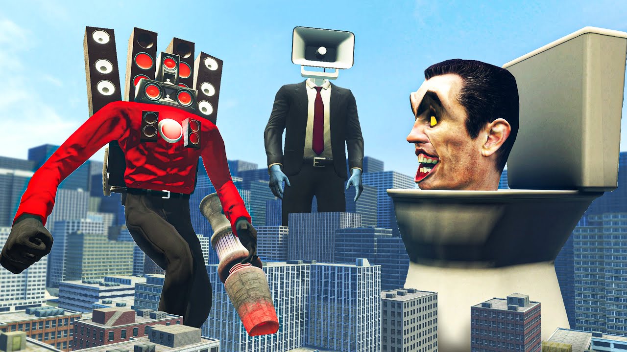 GIANT SKIBIDI TOILET VS SPEAKER MAN BOSS VS SIRENMAN MECHA DESTROYS THE ...