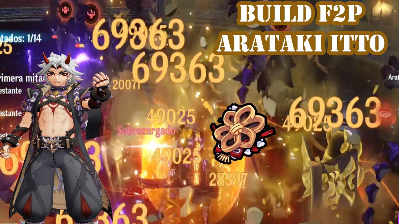 🐂 ARAKATI ITTO DPS BUILD F2P Parche 3.3 | Genshin Impact #itto # ...