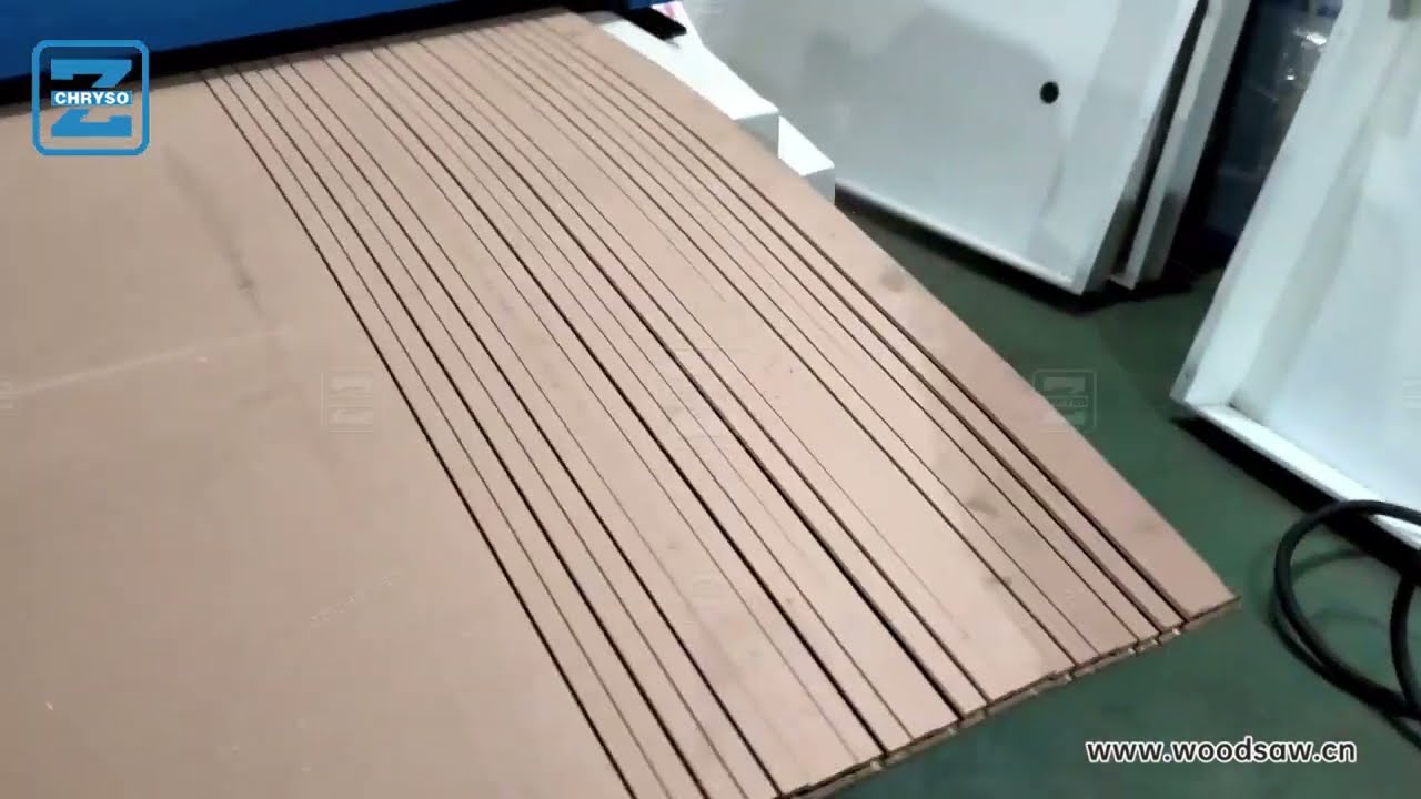 wood plank supper narrow multi rip saw machine - YouTube