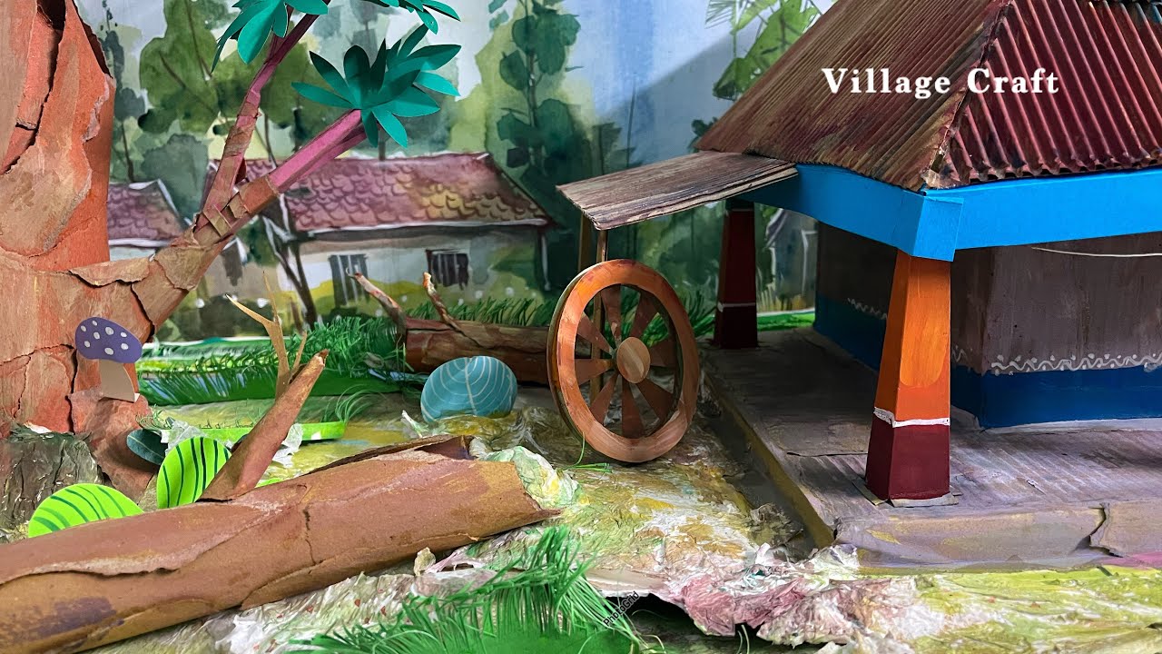 Village Paper Craft-Village Houses School Project Set ...