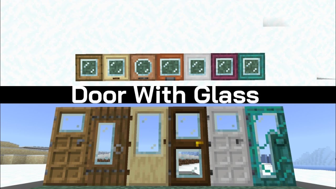 Minecraft PE/BE|Door With Glass Texture Pack|Malayalam|MD ROX Gaming ...