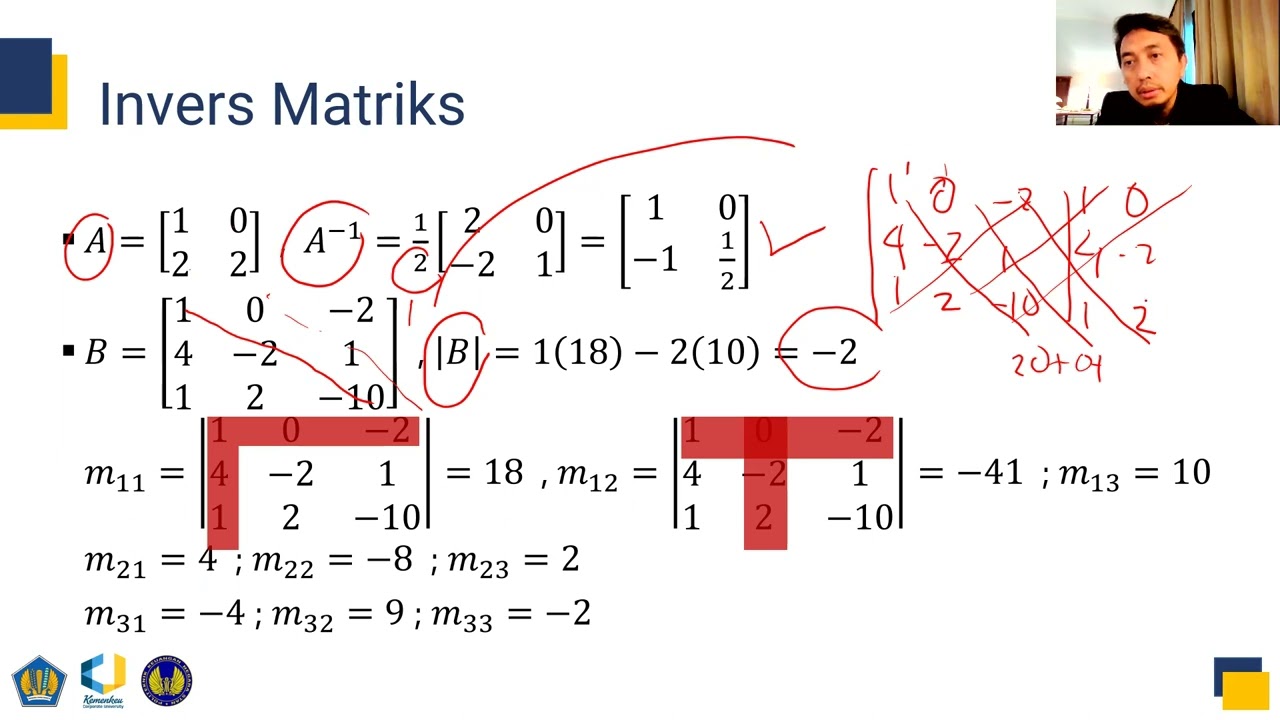 Konsep Determinan dan Invers Matrik - YouTube