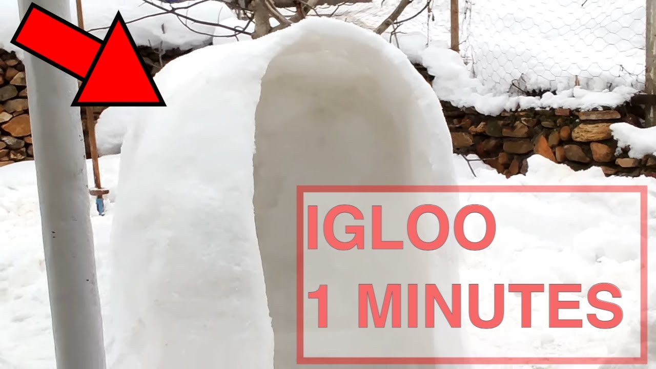 How to make a IGLOO at home with snow in 1 minute? - YouTube